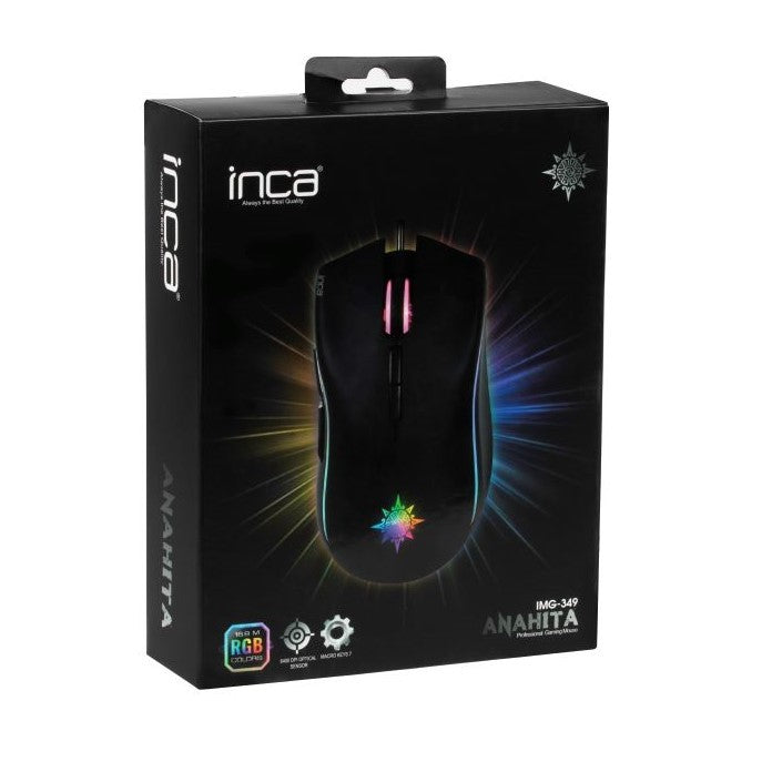 INCA Gaming Muis IMG-349 6400 DPI, RGB, 7 Knoppen, USB, SW retail ...